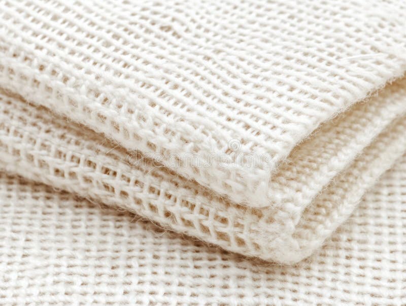 A White Cloth with a Pattern of Small Squares. Looks Like a Burlap Kind ...
