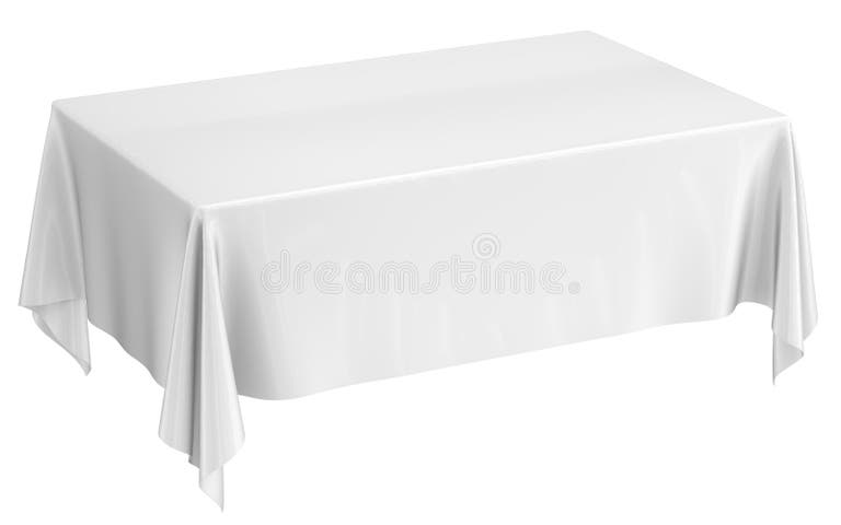 White cloth on the table stock illustration. Illustration of silk ...
