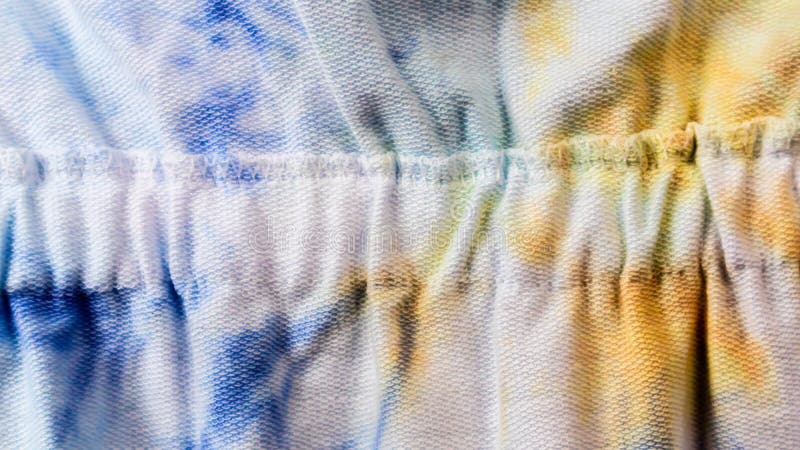 White Cloth Texture with Yellow and Blue Patterns As Background Stock ...