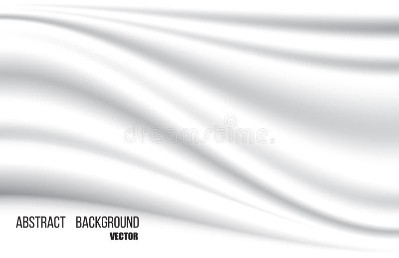 White Cloth Wave Abstract Background Stock Vector - Illustration of ...