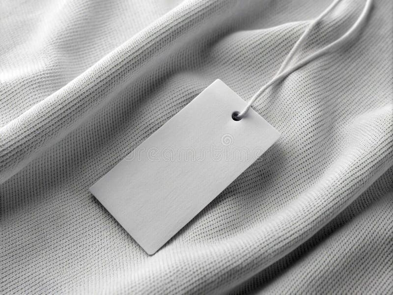 A White Clothing Label Mockup for Customization and Branding Stock ...