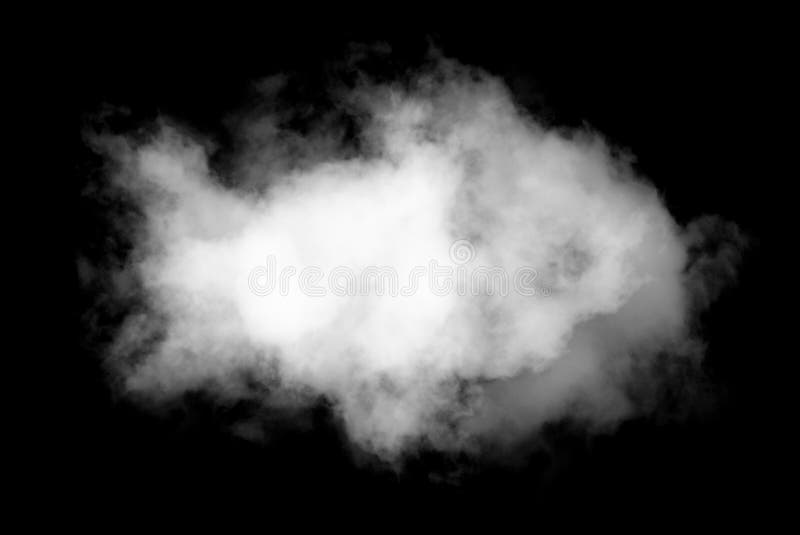 White Cloud, Black Background, Abstract Air and Smoke Stock Photo ...