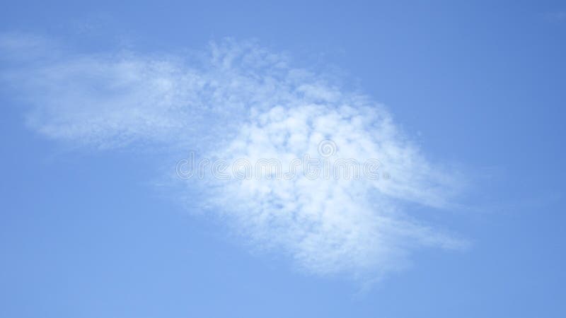Clear Blue Sky and Partly Cloudy. Summer, Bright. Stock Photo - Image ...