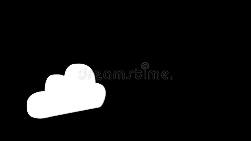 White Cloud Animation Video Transition on Black Background Stock Video ...