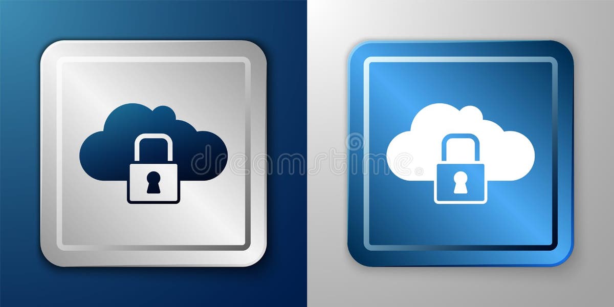 Data Security Lock Blue Grey Stock Illustrations – 551 Data Security ...