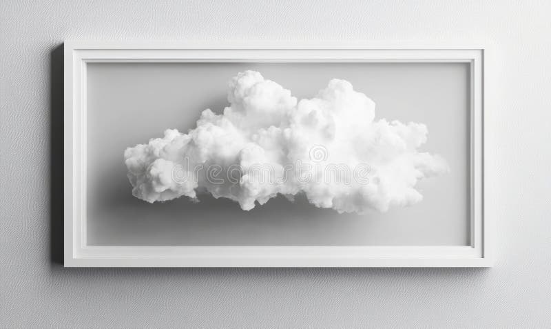 A White Cloud is in a Frame Stock Illustration - Illustration of ...