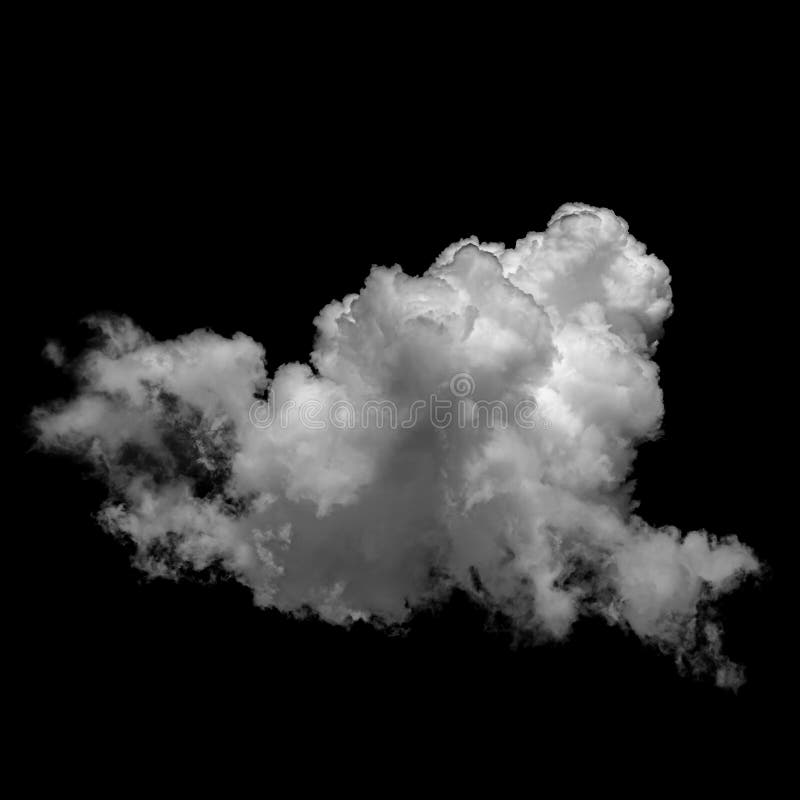 White Cloud Isolated on Black Background Realistic Cloud Stock Photo ...