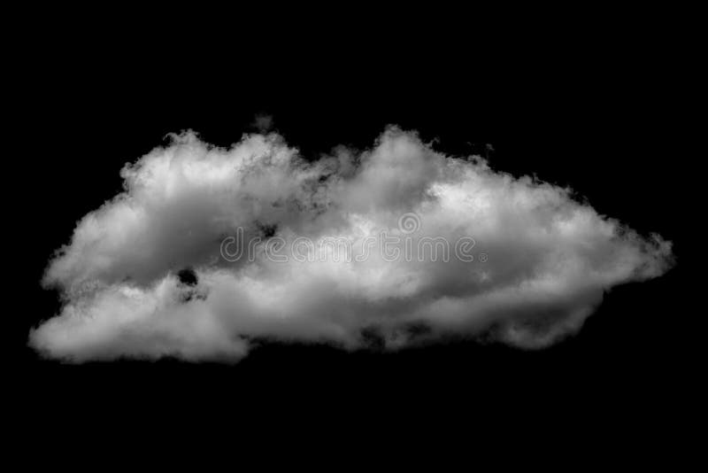 White Cloud Isolated Over a Black Background Realistic Cloud Stock ...