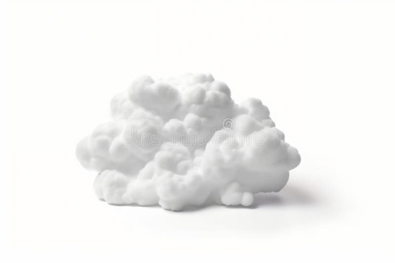 White Cloud Isolated on Transparent Background. AI Stock Illustration ...