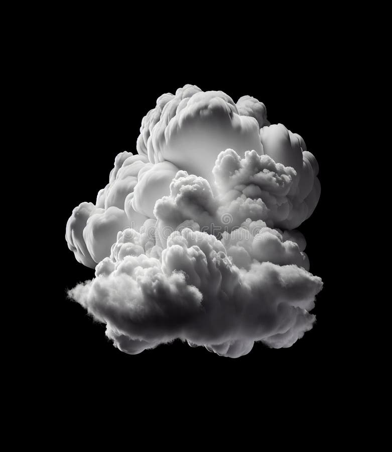 White Cloud Isolated on the White Background, Created with Generative ...