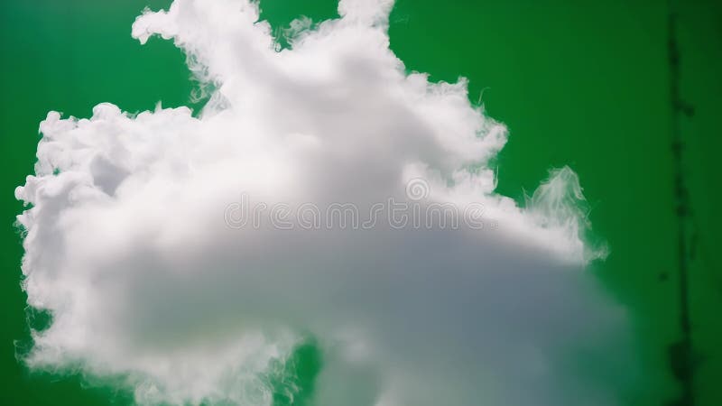 White Cloud Moving on Green Screen Background Stock Footage - Video of ...