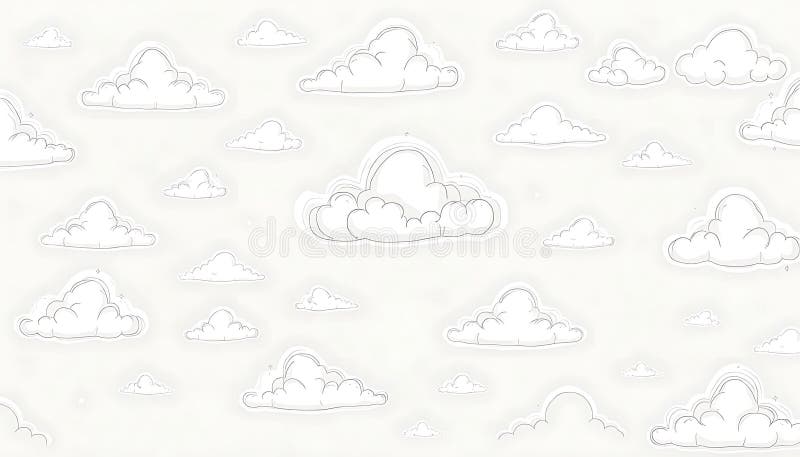 White Cloud Pattern, Soft Sky Background, Stock Photo, Generative AI ...