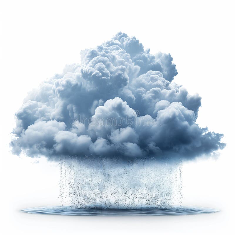 Floating Cloud in the Air. Generative AI Stock Illustration ...