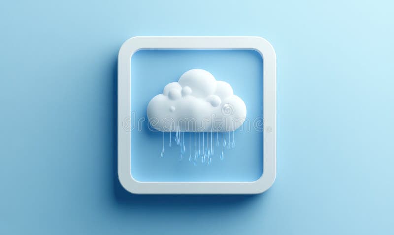 A White Cloud with Rain Falling from it Stock Illustration ...