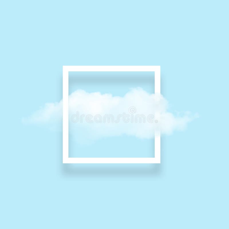 Frame with Sun and cloud stock illustration. Illustration of artwork ...