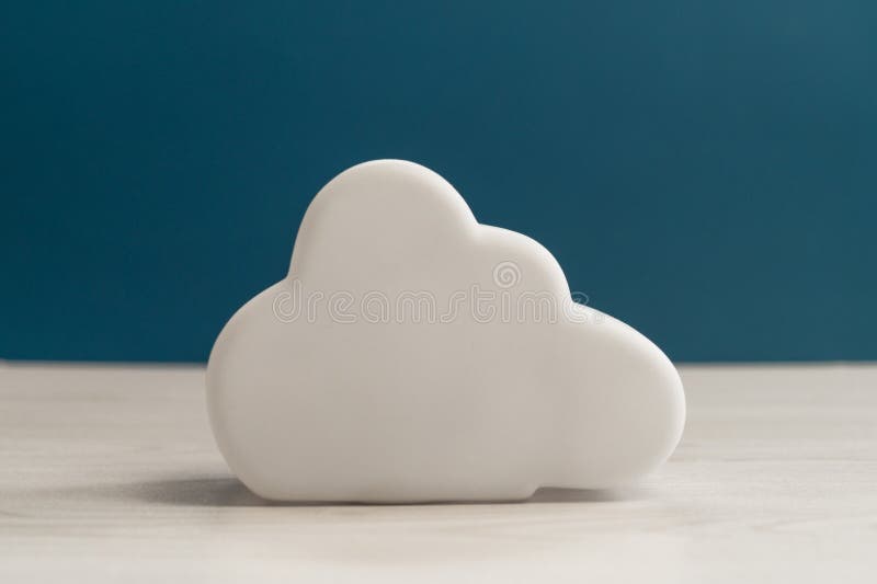 White Cloud Symbol on a White Table Stock Photo - Image of sign, symbol ...