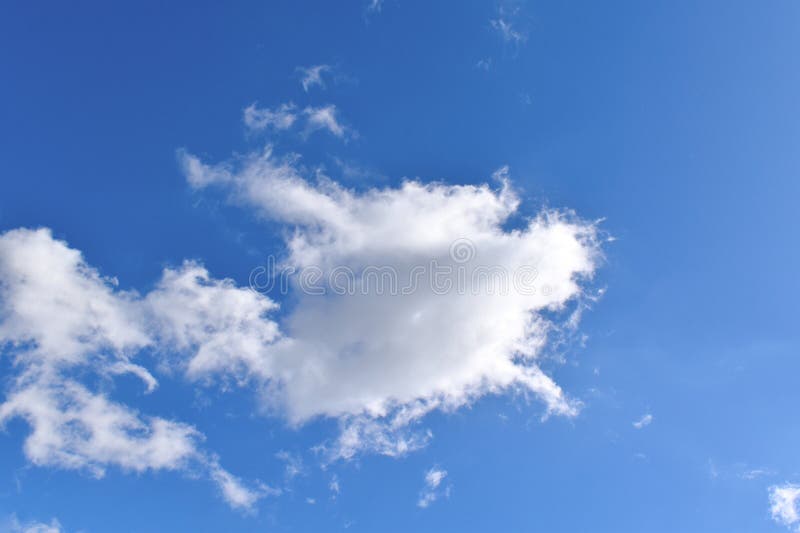 White Cloud in Turtle Shape with Blue Sky Background. Stock Image ...
