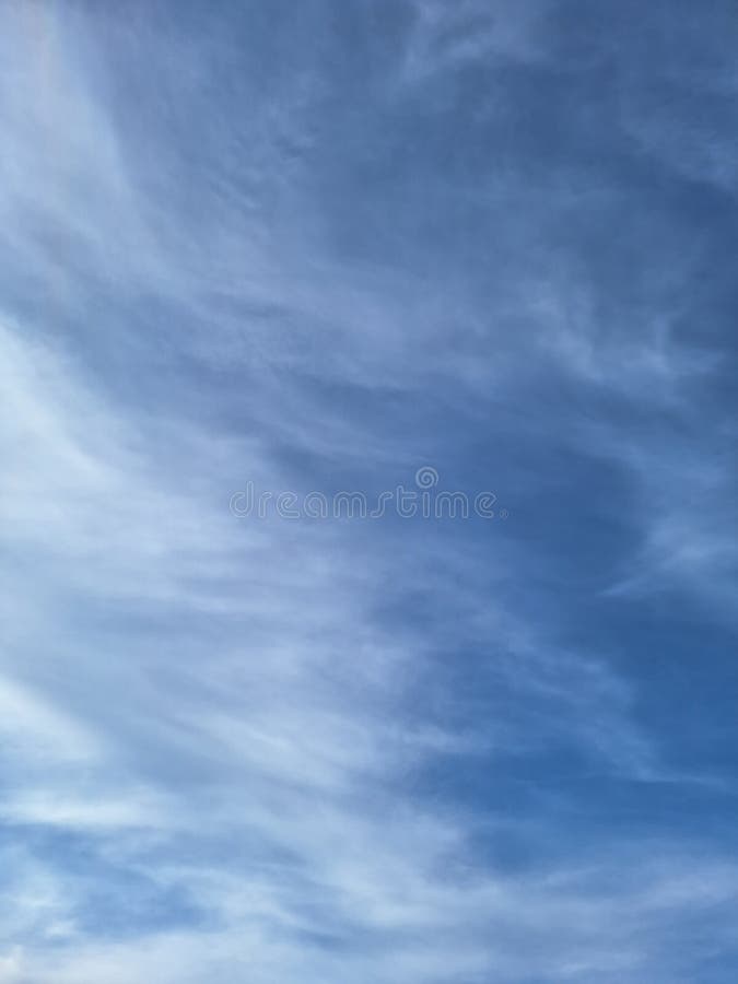White Clouds in the Beautiful Blue Sky at Afternoon Stock Image - Image ...