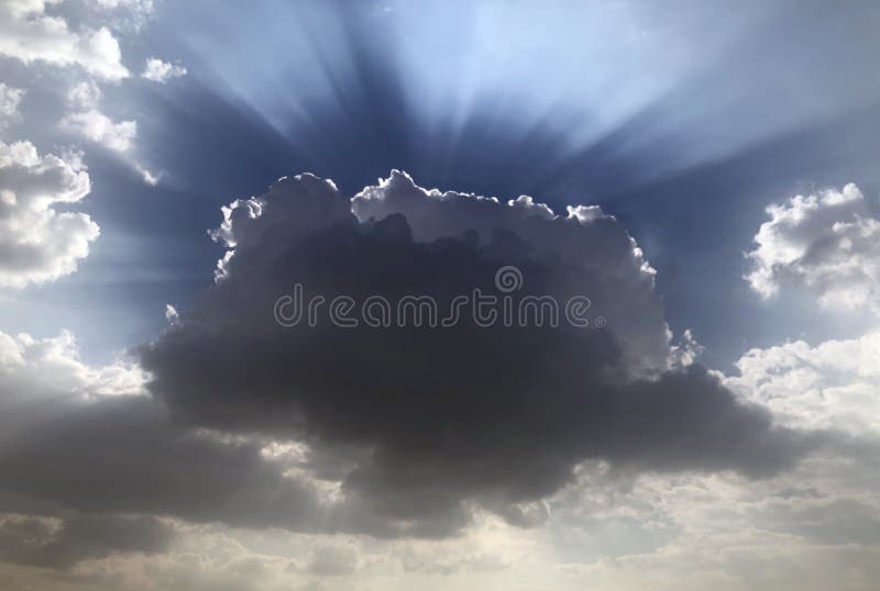 Clouds blocking the sun stock photo. Image of sunset - 255016604