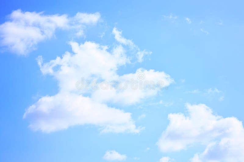White Clouds in a Blue Bright Sky Stock Image - Image of atmosphere ...