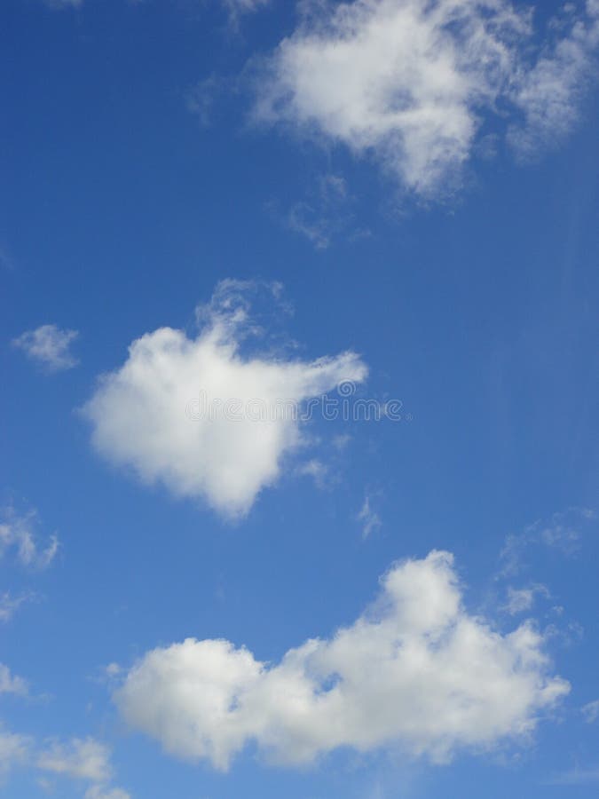 White Clouds with Blue Sky in Autumn Stock Photo - Image of open, white ...