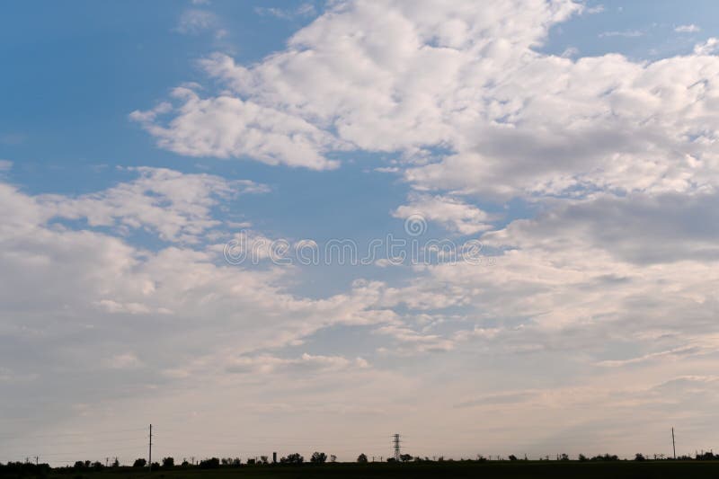 The Sky with the City on the Horizon Stock Photo - Image of nature ...