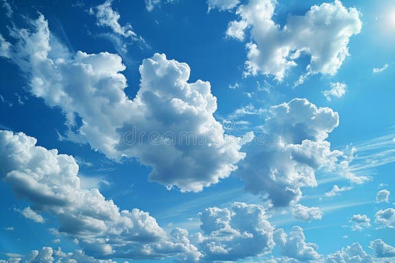 White Clouds in the Blue Sky, Nature Background, Clouds in the Sky ...