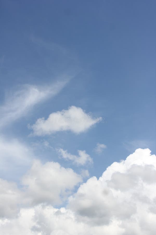 White Clouds in the Blue Sky Stock Image - Image of sunlight, ocean ...