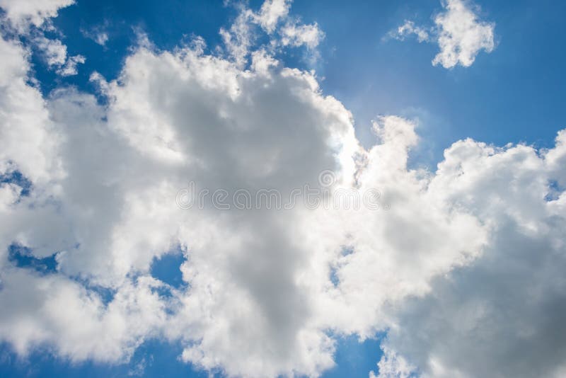 White Clouds in a Blue Sky in Spring Stock Photo - Image of spring ...