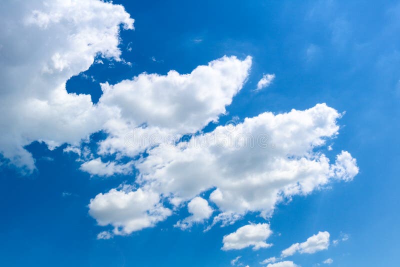 White Clouds on Bright Blue Sky Stock Image - Image of cloud, bright ...