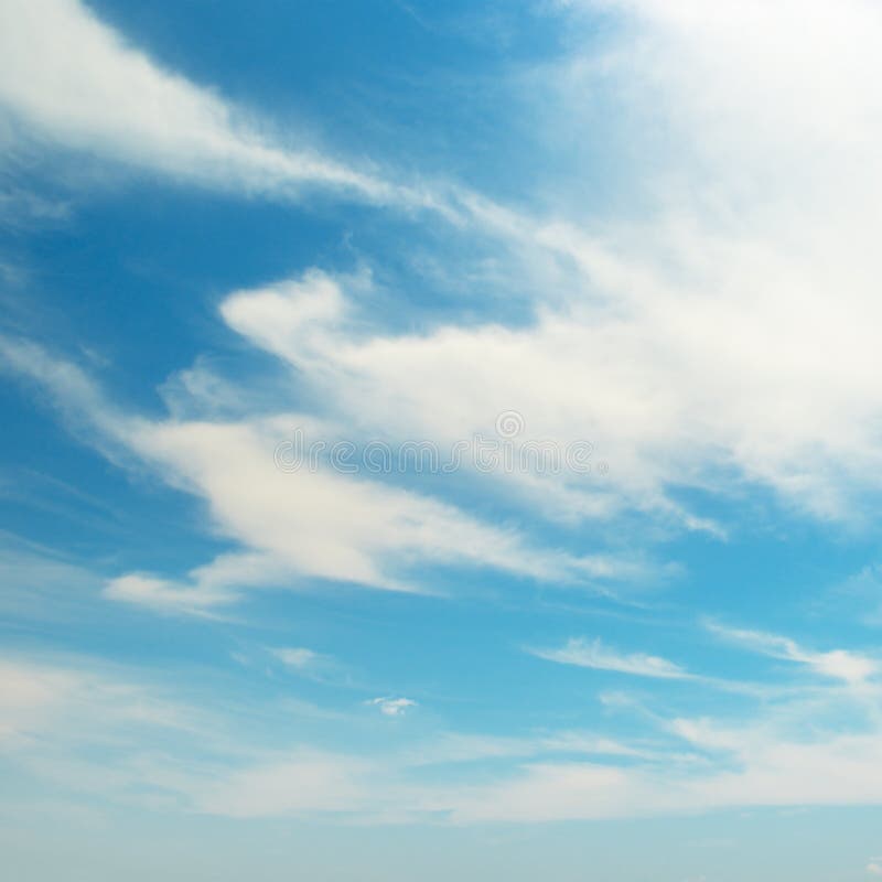 White Clouds on Bright Summer Sky Stock Photo - Image of clouds, light ...