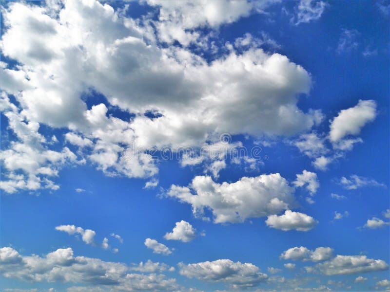 White Clouds in the Calm Blue Sky - Perfect for a Wallpaper Stock Image ...