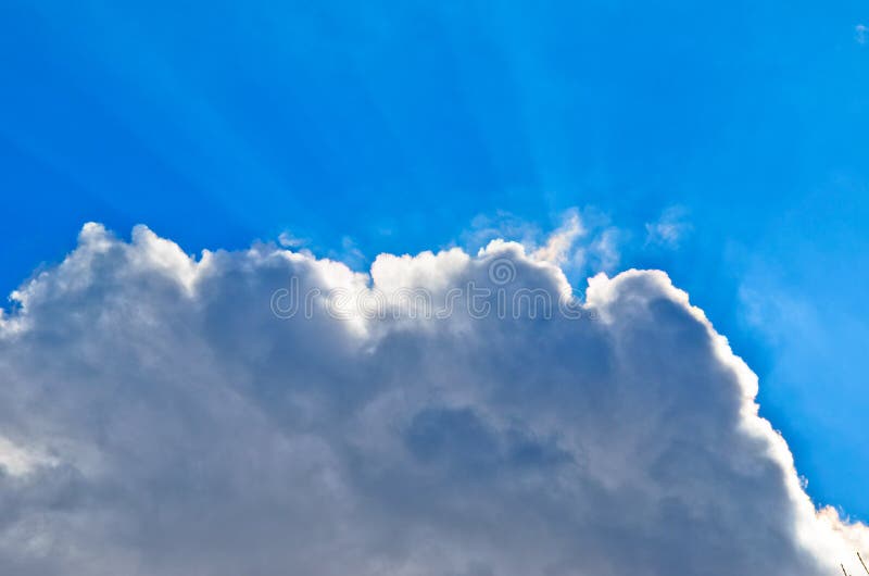 White Clouds in a Deep Blue Sky Stock Image - Image of natural, blue ...
