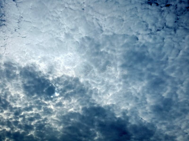 White Clouds Filled the Sky on a Dim Day Stock Image - Image of clouds ...