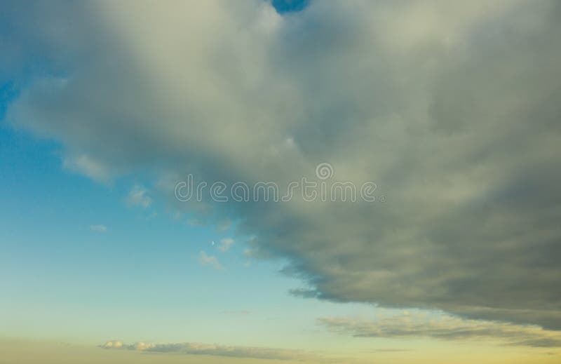 White clouds on horizon stock image. Image of horizon - 165859551