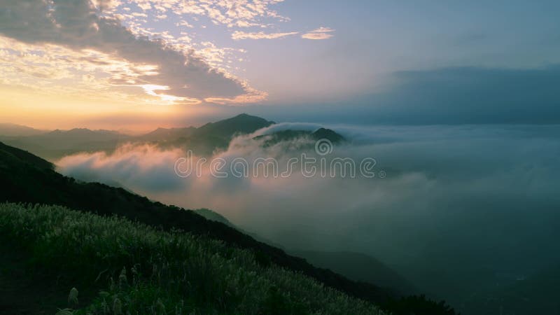 The White Clouds are Like Waves, Rushing Towards the Camera in a Big ...