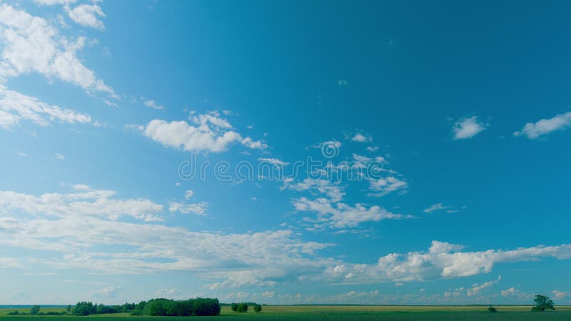 White Clouds Moving in Blue Sky. Floating White Fluffy Clouds in a Blue ...