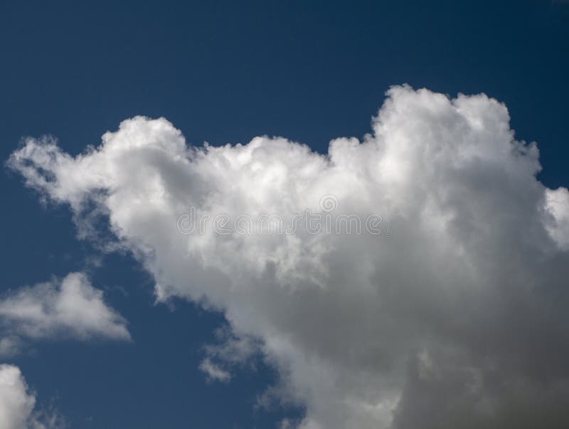 White Clouds Over Blue Sky Background. Fluffy Cumulus Cloudscape Shape ...