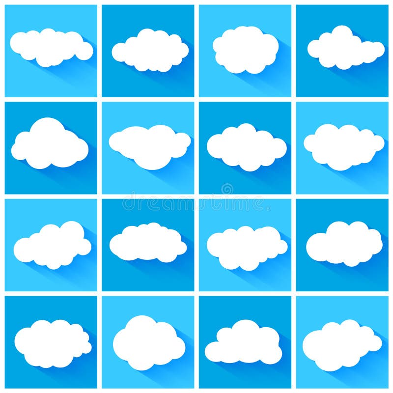 White clouds set vector stock vector. Illustration of climate - 119488661
