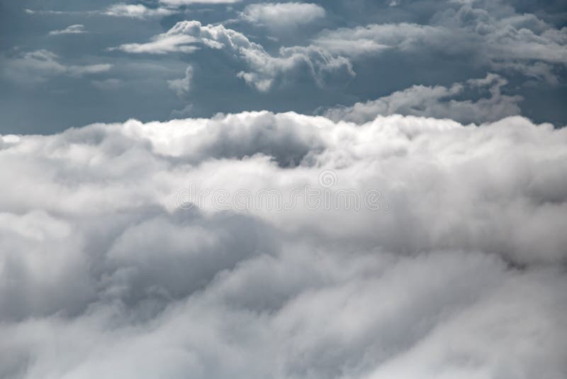 White Clouds, View from Above Air Plane Window Stock Image - Image of ...