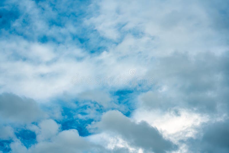 White Cloudy Forming on Blue Sky in Sunny Day Stock Image - Image of ...