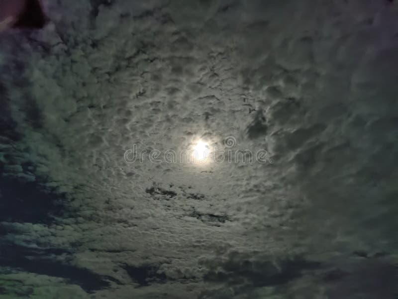 White Cloudy Moon on the Sky Stock Photo - Image of moon, bright: 253885868