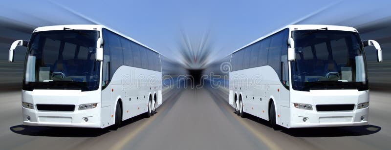 White coaches in motion stock image. Image of motion, ride - 9255929
