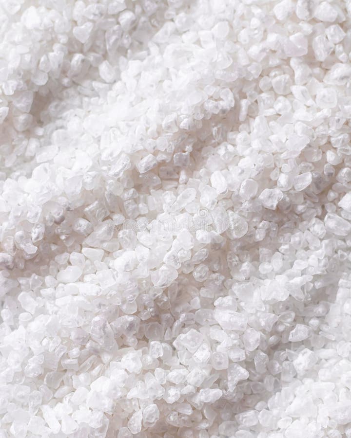 White Coarse Salt Texture Background. Top View Stock Image - Image of ...
