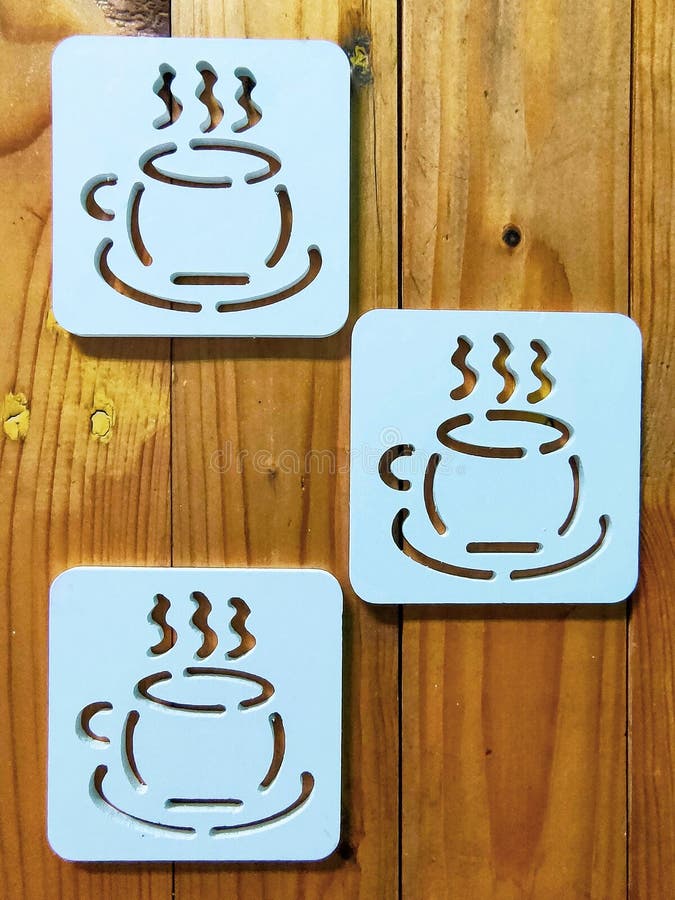 White Coaster with Cup Design Stock Photo - Image of design, coffee ...