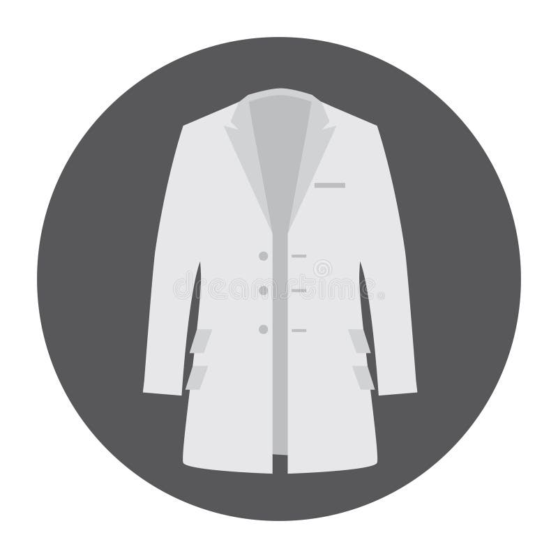 White Coat. Vector Illustration Decorative Design Stock Vector ...
