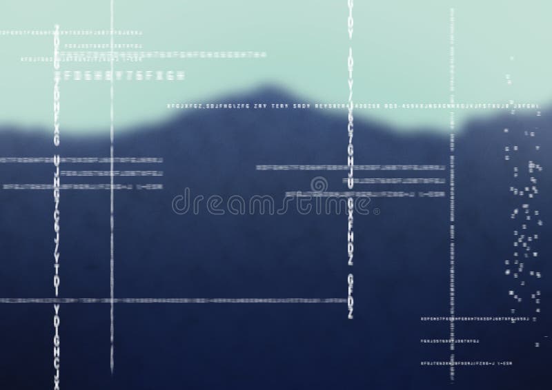 White Code Against Blurry Mountain Stock Illustration - Illustration of ...