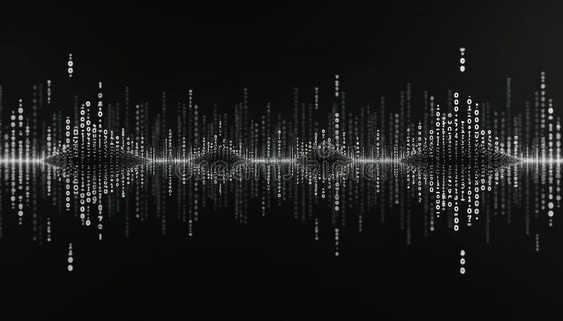 Black Background Binary Matrix Stock Illustrations – 10,615 Black ...