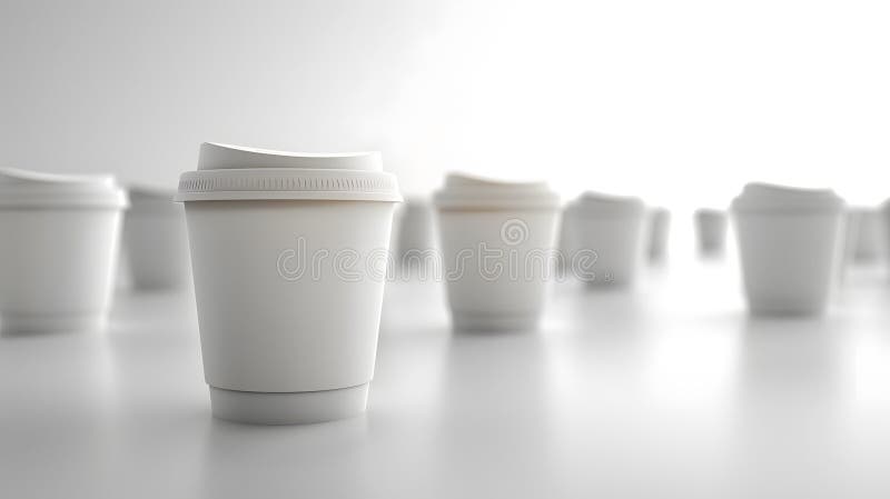 Coffee Cups with White Background. this is AI Generative Image Stock ...