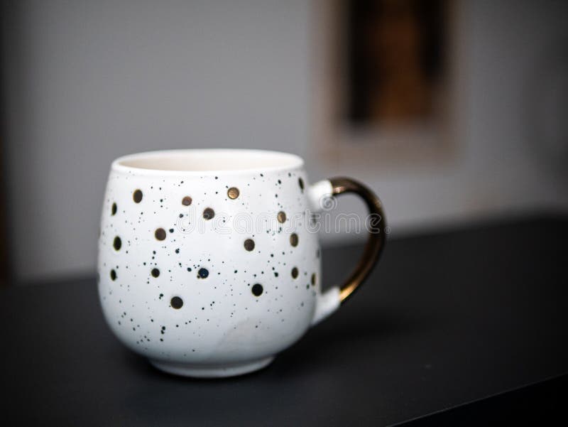 Gold Spots on Flow Vivid Paints Background. Abstract Print Stock Photo ...